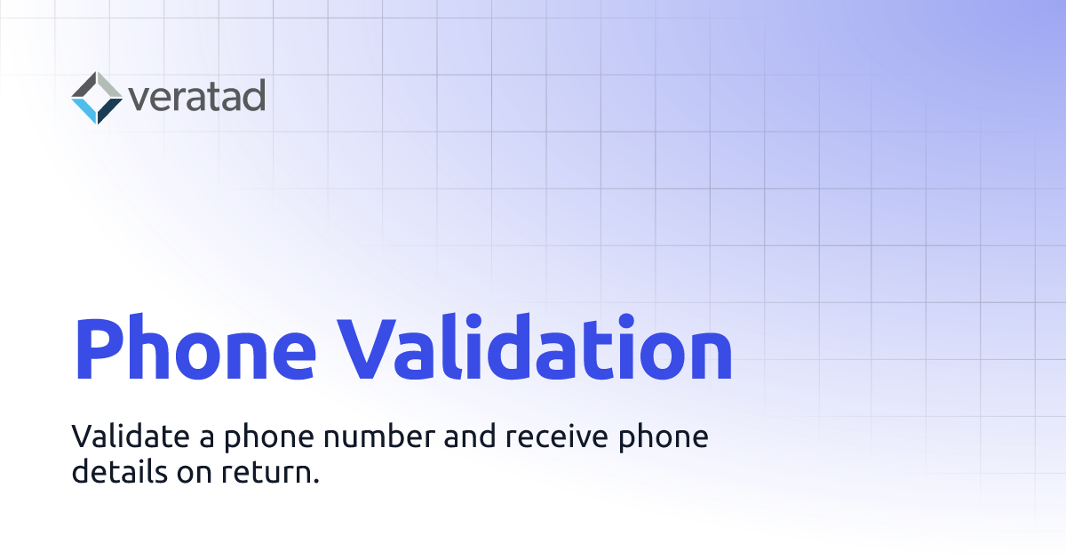 Phone Validation | Veratad