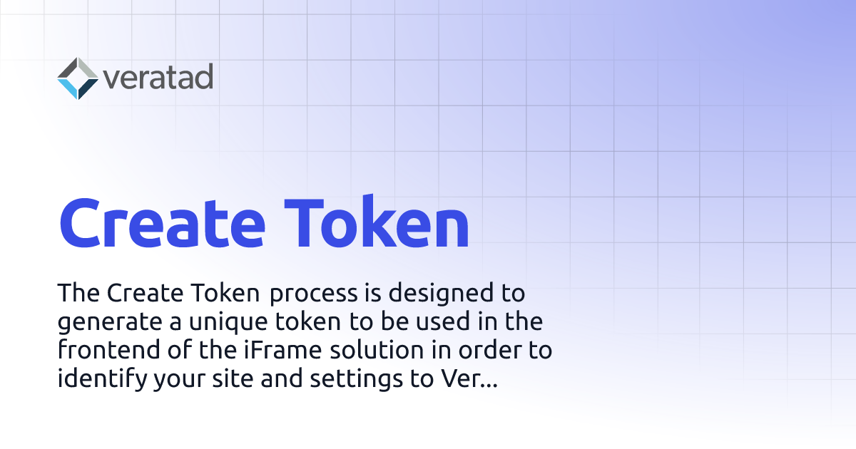 Create Token | Veratad