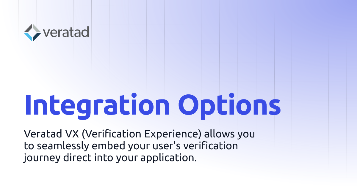 Integration Options | Veratad